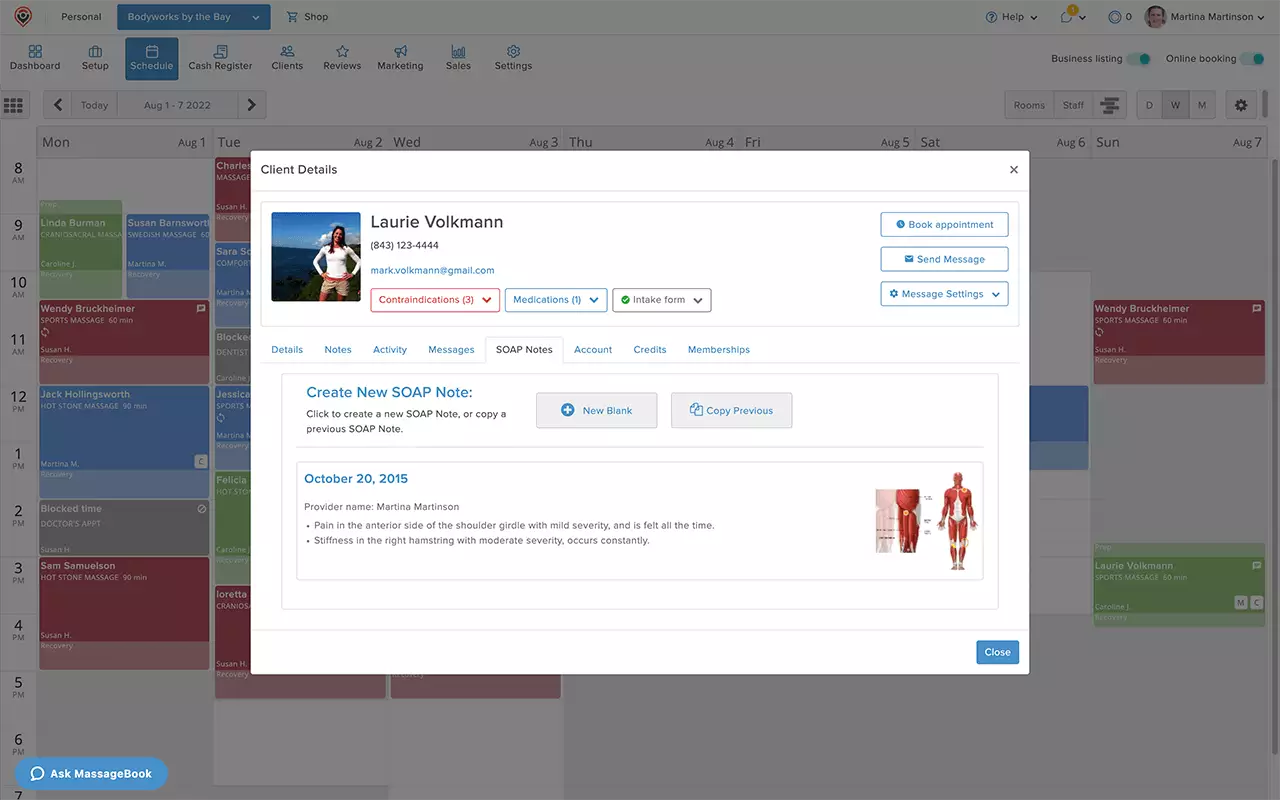 Massage Scheduling Software for Therapists | MassageBook